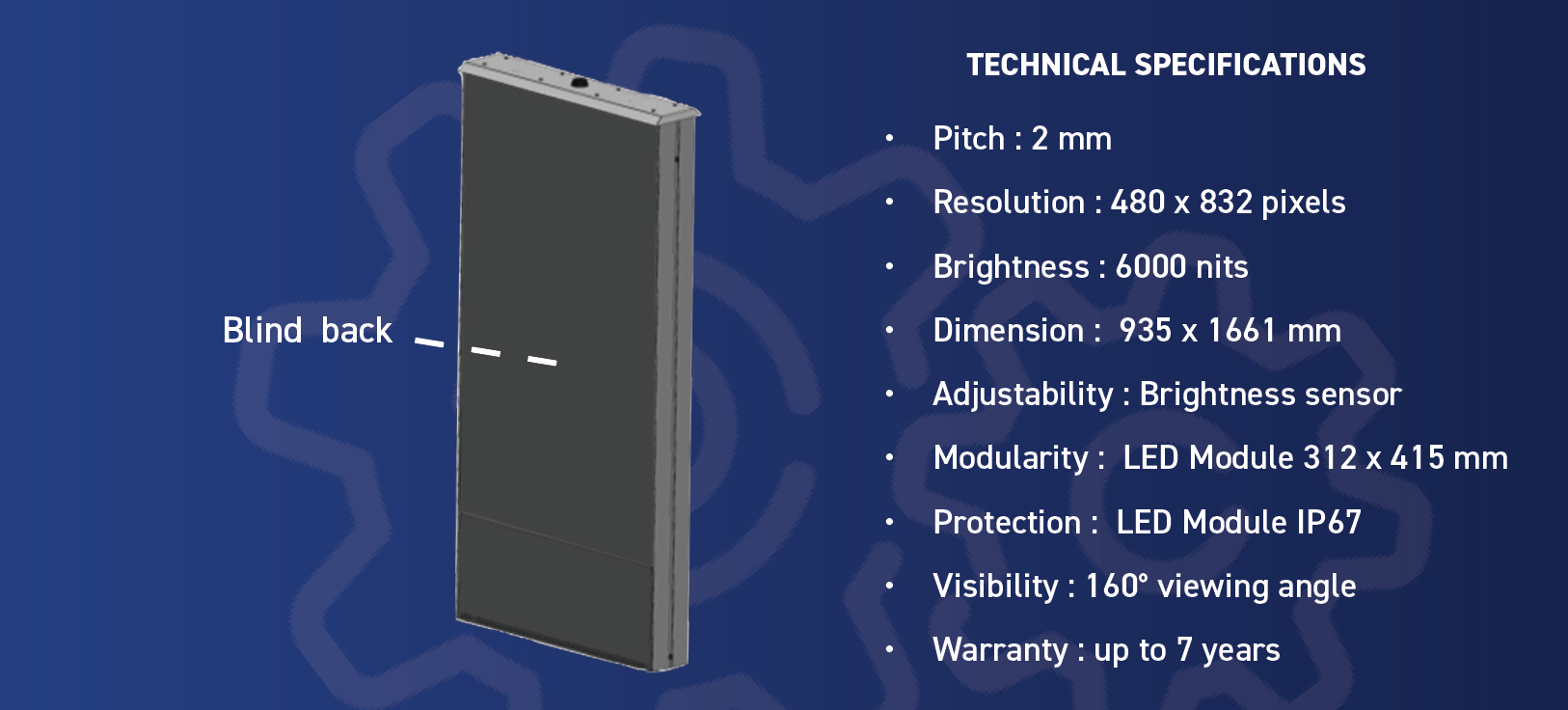 Outdoor LED Totems 75″ and 80″ | Prismaflex